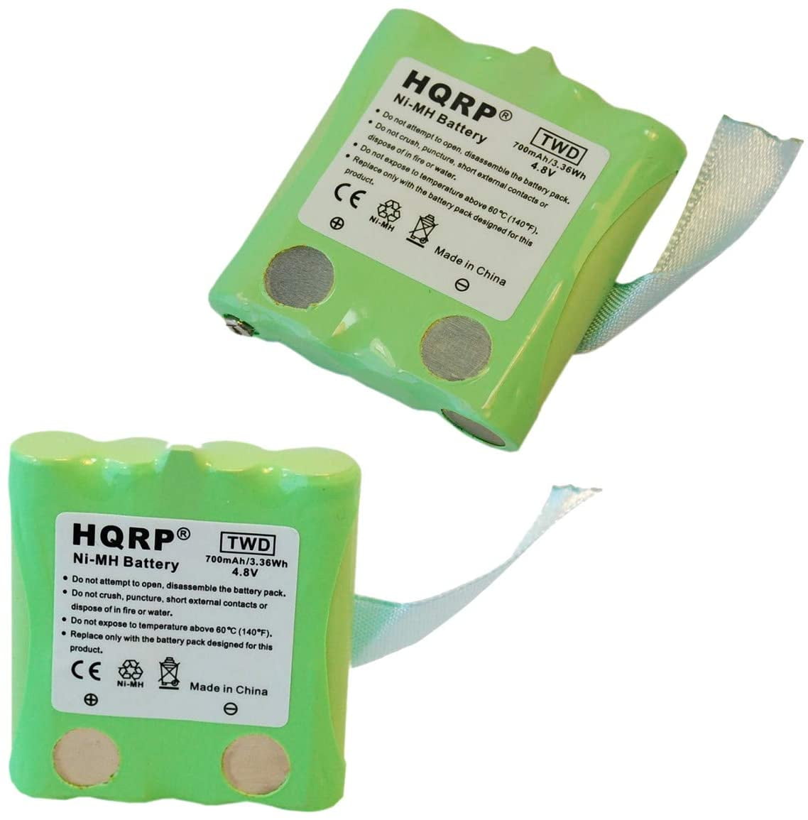 HQRP Two-Way Radio Rechargeable Battery 2 Pack for UNIDEN BP-40 / BP40 ...