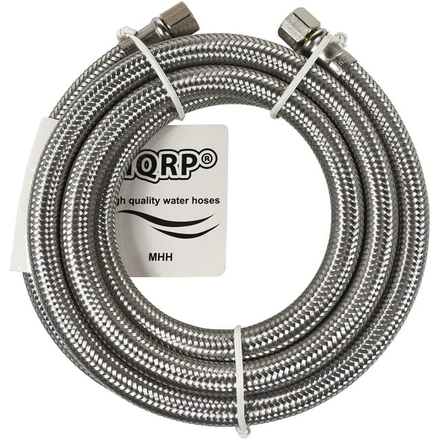 HQRP Universal Premium Braided Stainless Steel Refrigerator/Ice Maker ...
