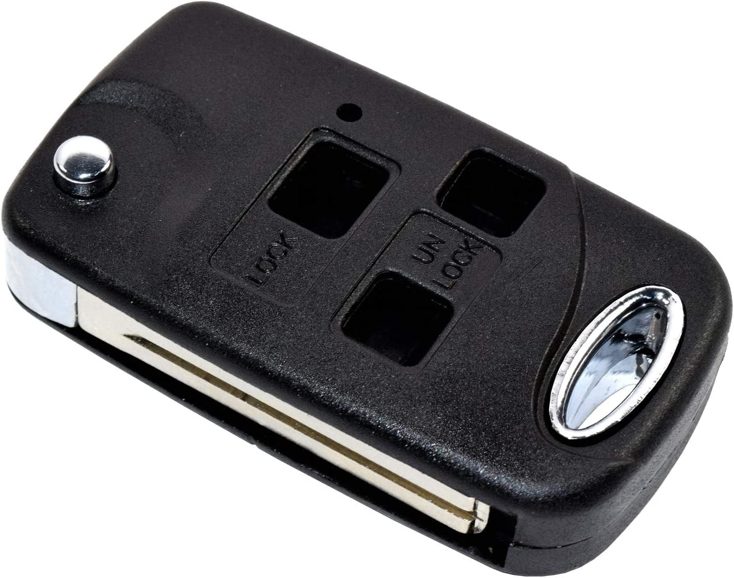 HQRP Premium Quality Flip Key FOB Shell Remote Case, 3-Button, Easy to ...