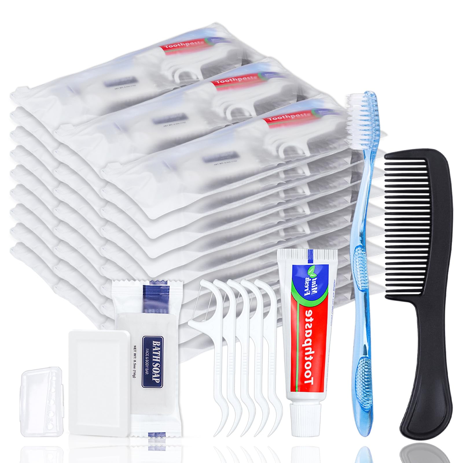 HQSLsund 25 Sets Personal OIF8 Hygiene Kit, Disposable Toothbrushes ...