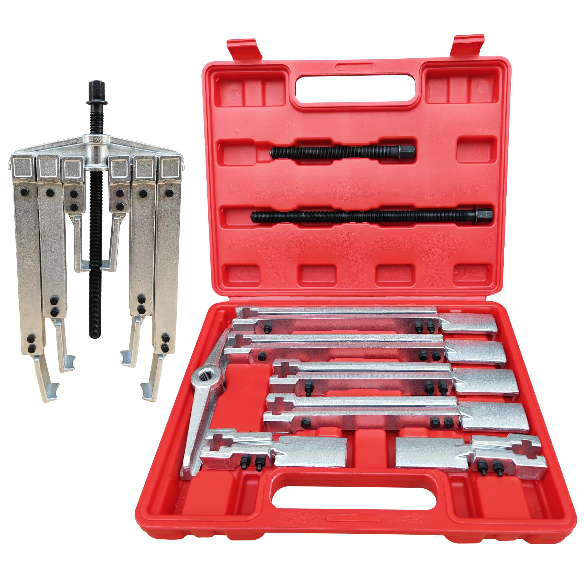 HQSSWUCH 2 Jaw Gear Puller, 3 in1Bearing Flywheel Puller Set, 9-Piece ...