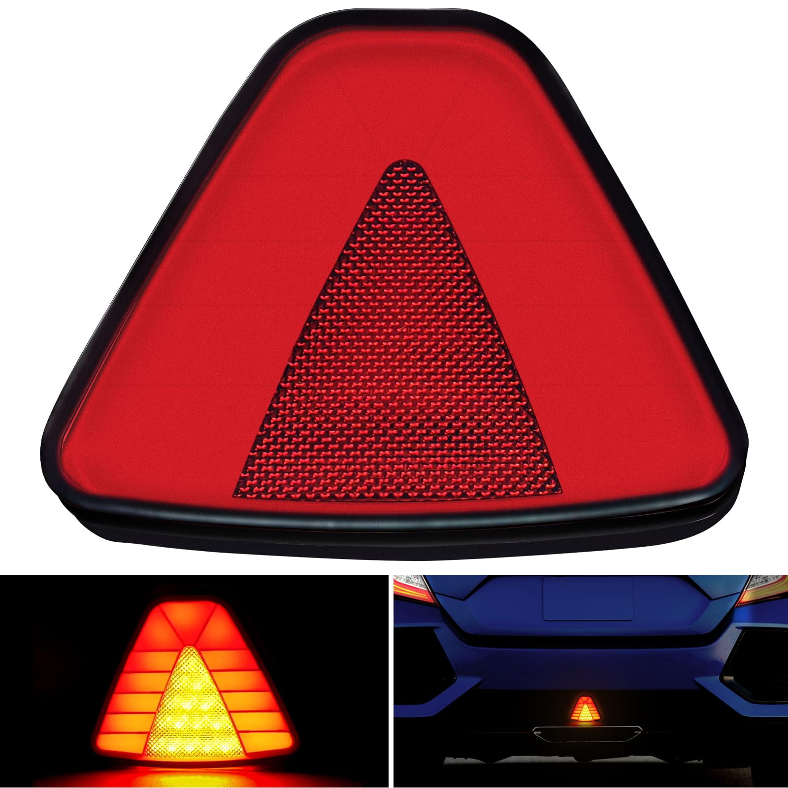 HQWCPY F1 Style Brake IFF17 Light, LED Rear Warning Light Waterproof ...