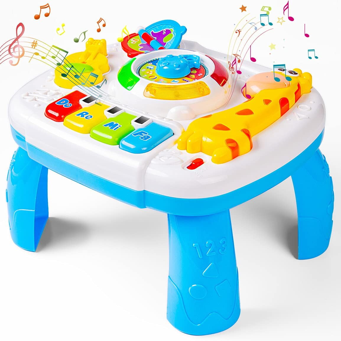 HQXBNBY Musical Learning Table for 1-3 Year Olds, Early Education ...