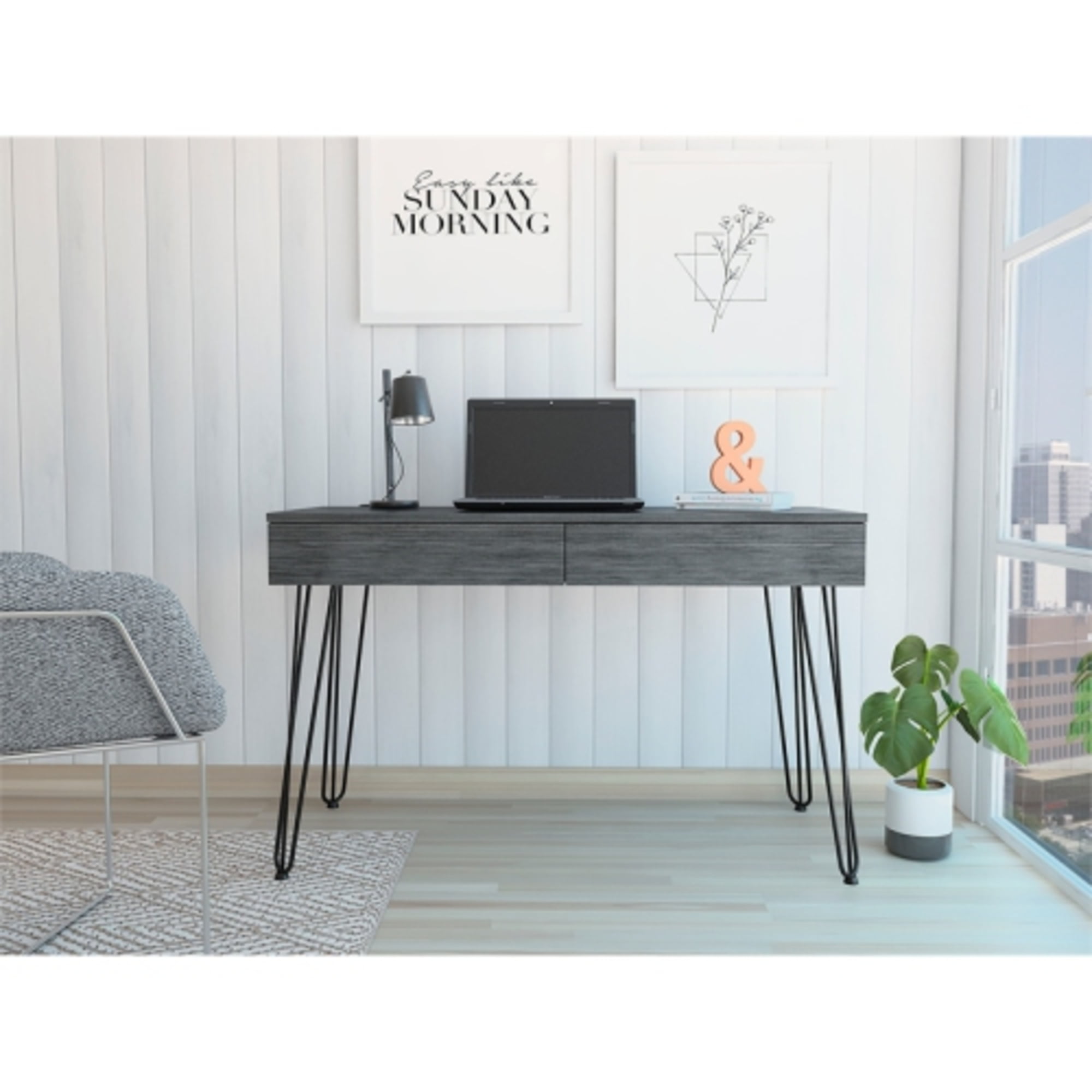 HQZX Modern Simple Desk, Adult Lap Desks, 20.1 x 47.3 in, Gray ...