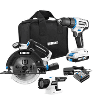 HART 20V 3-Tool Combo Kit, Drill, Circular Saw and LED Light