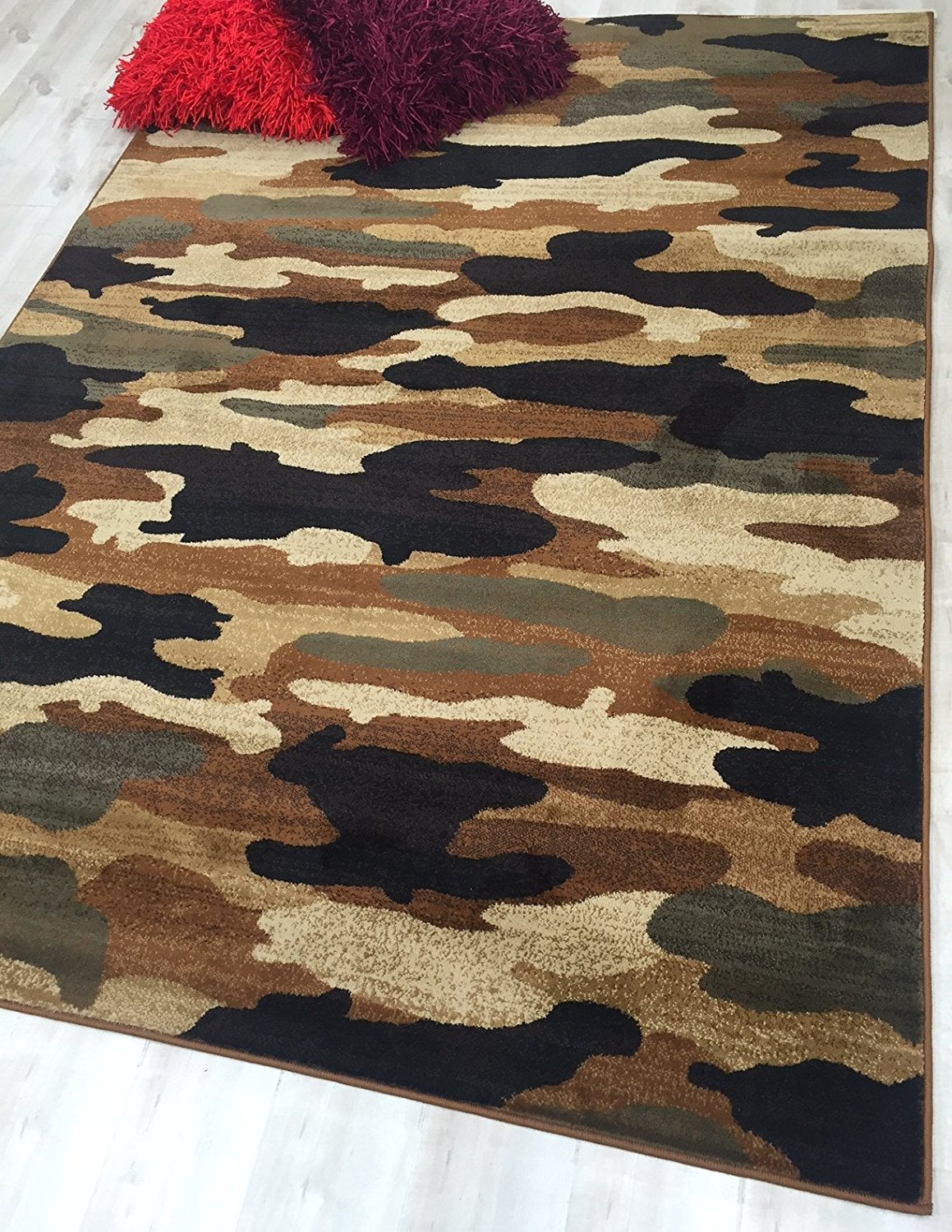HR ARMY MILITARY DESING CABIN AREA RUG. PLEASE CHECK ALL THE PICTURES ...