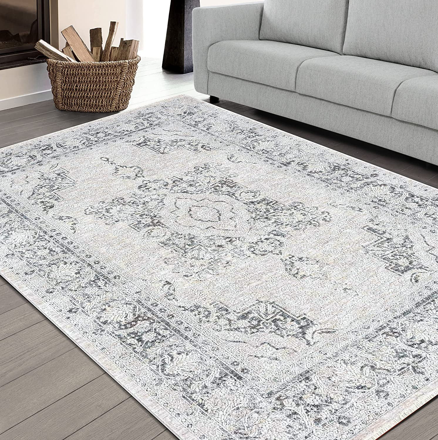HR Area Rug Traditional Rug Fossil Vintage Floor Mat Thin and Soft Rug ...