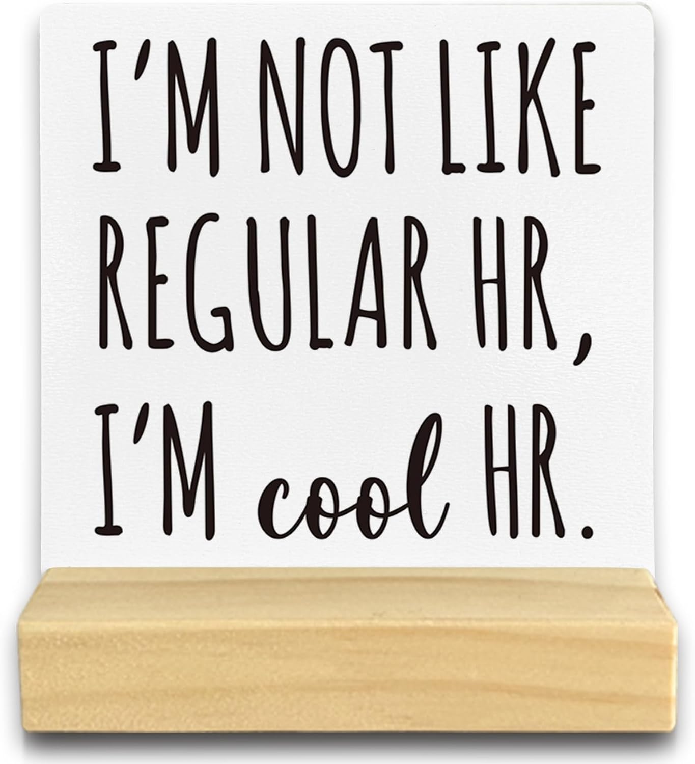 HR Gifts Office Desk Decor, Human Resources Gifts Wood Table Signs, HR ...
