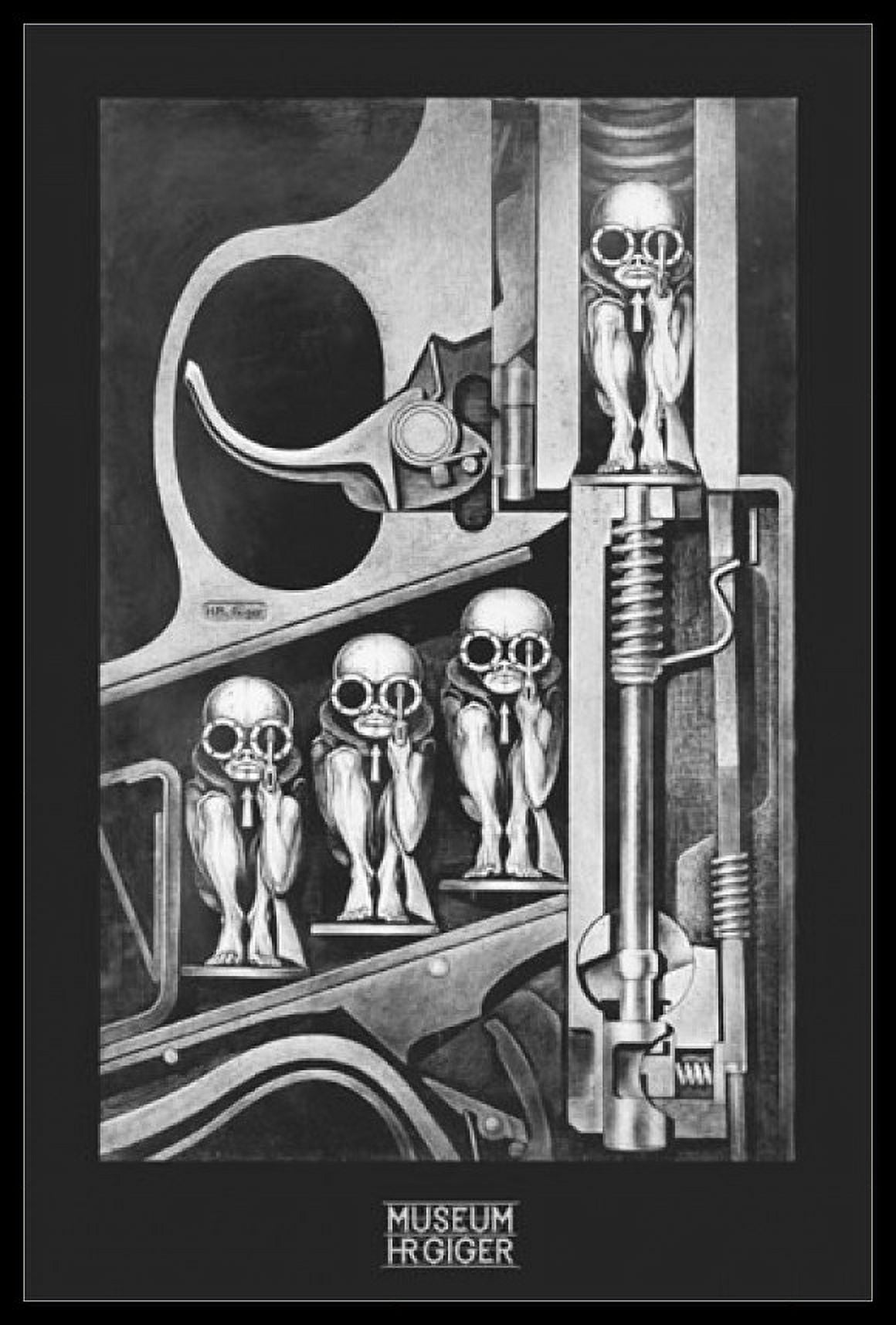 HR Giger Birthmachine Laminated & Framed Poster (24 x 36) - Walmart.com