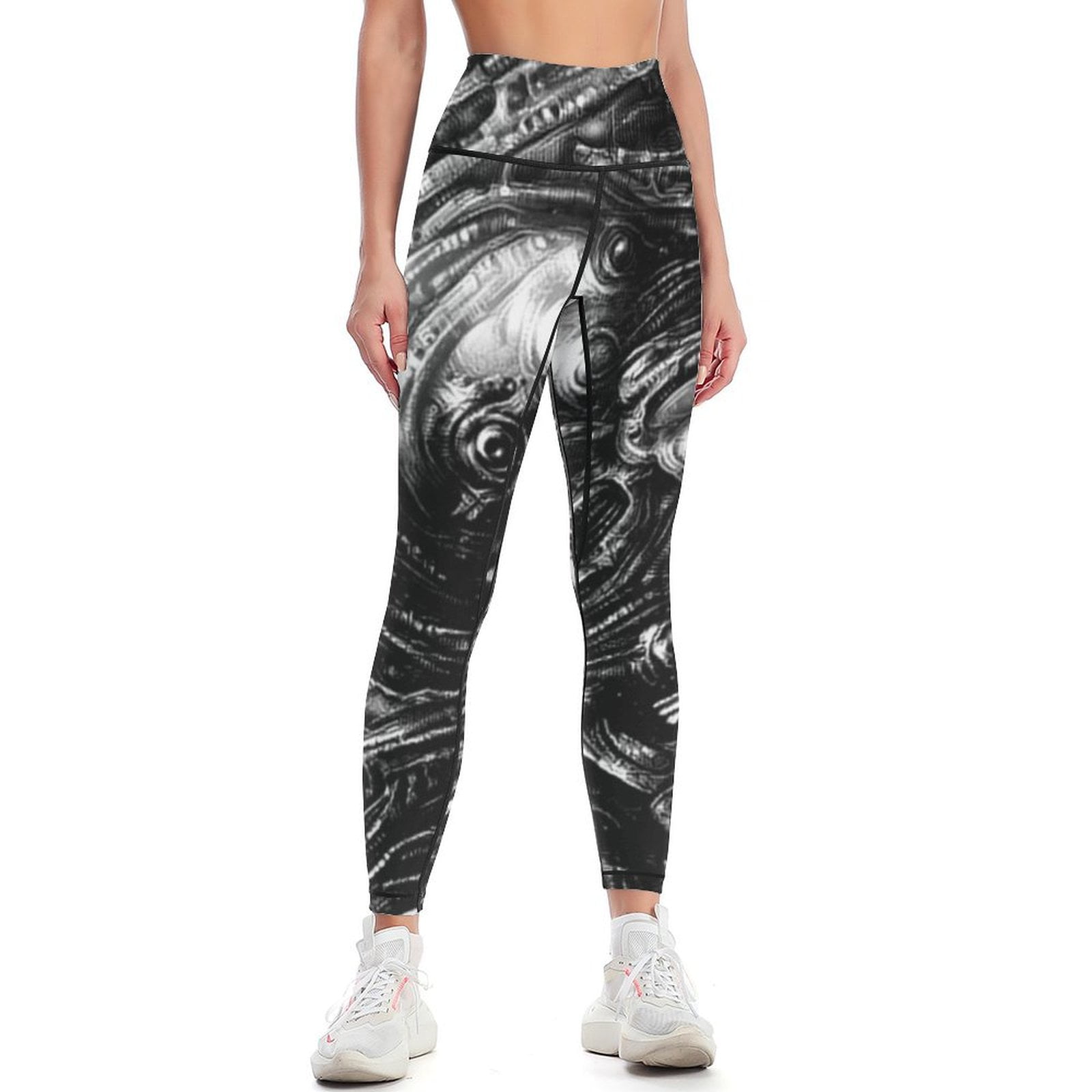 HR Giger Inspired Biomech Poster Leggings legings for fitness trousers ...