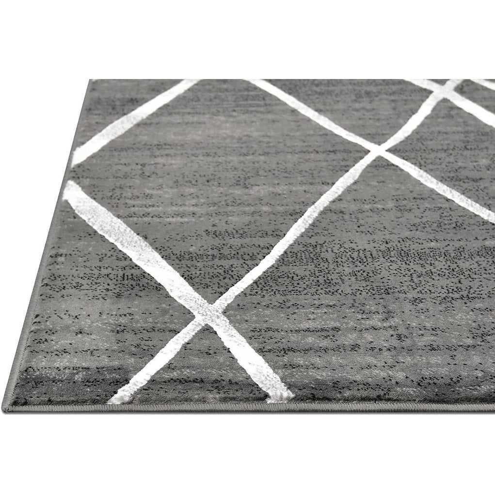 HR HANDCRAFT RUGS Modern Geometric Diamond Pattern Area Rug for Living ...