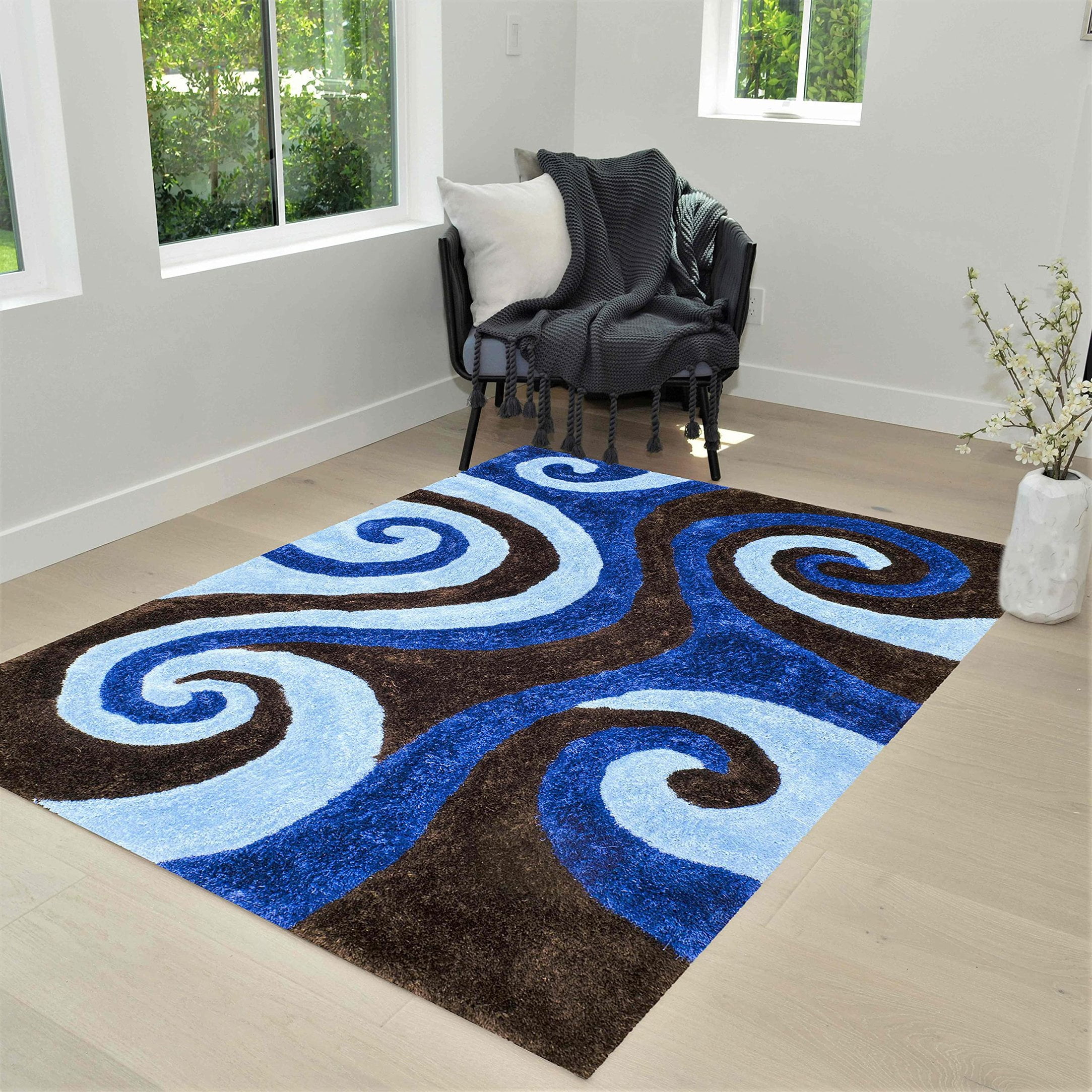 HR HANDCRAFT RUGS, Electric shag Rug 8x10 for Living Room Decor 2021 ...