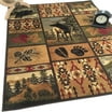 HR HANDCRAFT RUGS HR Lodge Nature and Animals Cabin Rug Chocolate ...