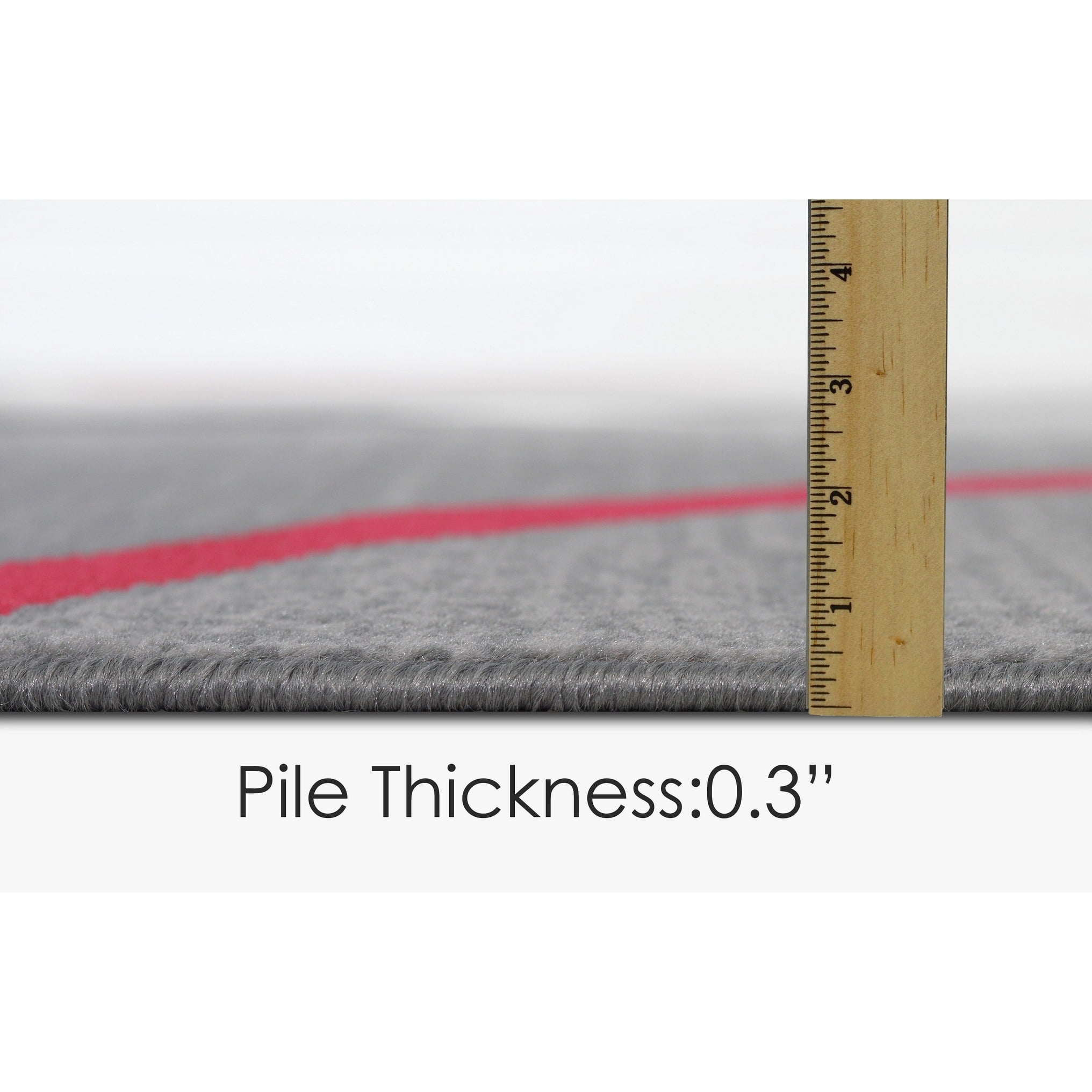 HR HANDCRAFT RUGS Geometric Stripes Area Rug, Stain Resistant, Lava Red ...