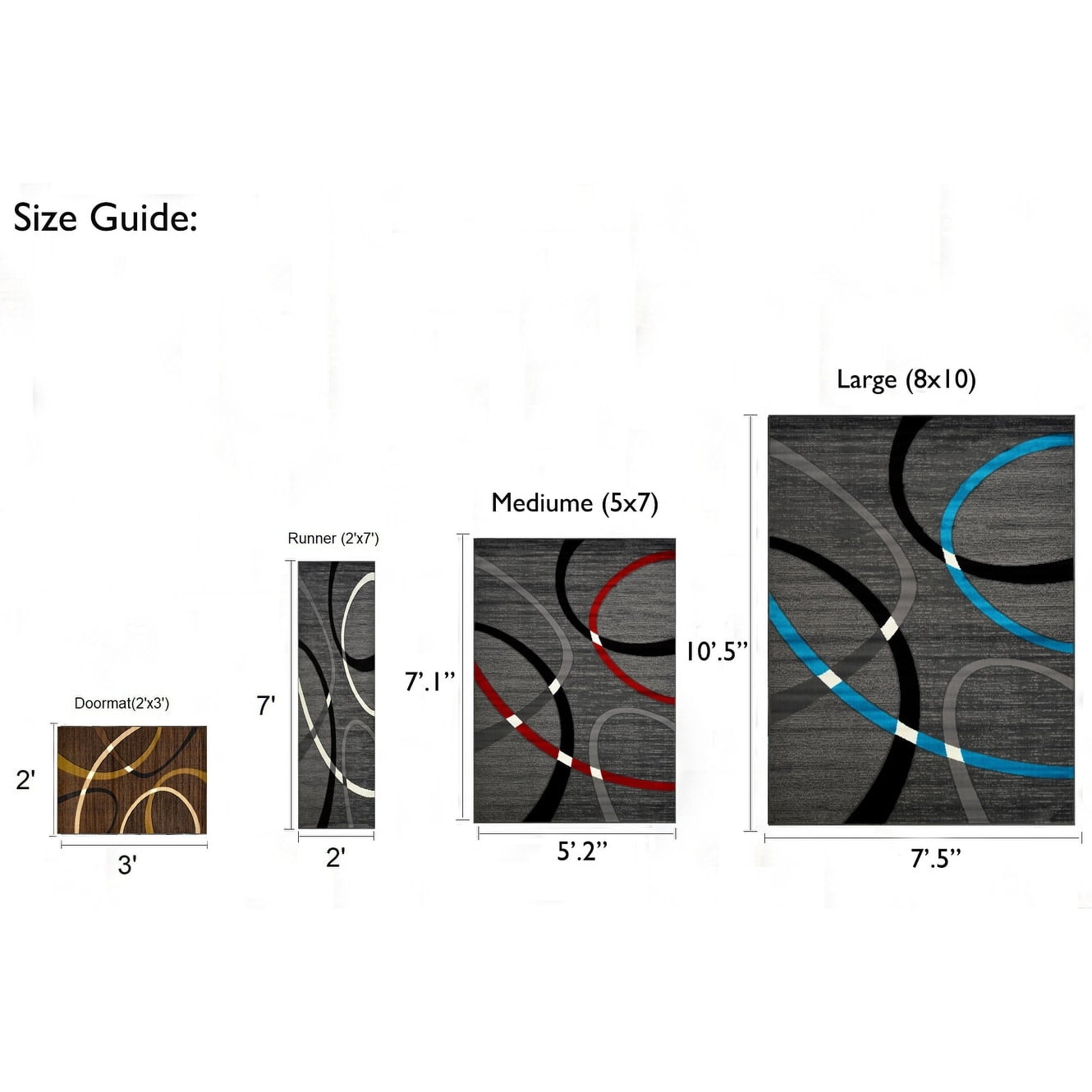 HR HANDCRAFT RUGS HR Geometric Stripes Area Rug Oval Pattern Modern ...