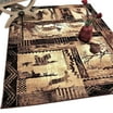 HR HANDCRAFT RUGS HR Lodge Nature and Animals Cabin Rug Chocolate ...