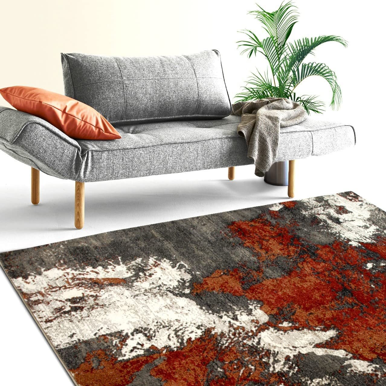 HR HANDCRAFT RUGS HR Marble Rugs Multi Color Abstract Livingroom ...