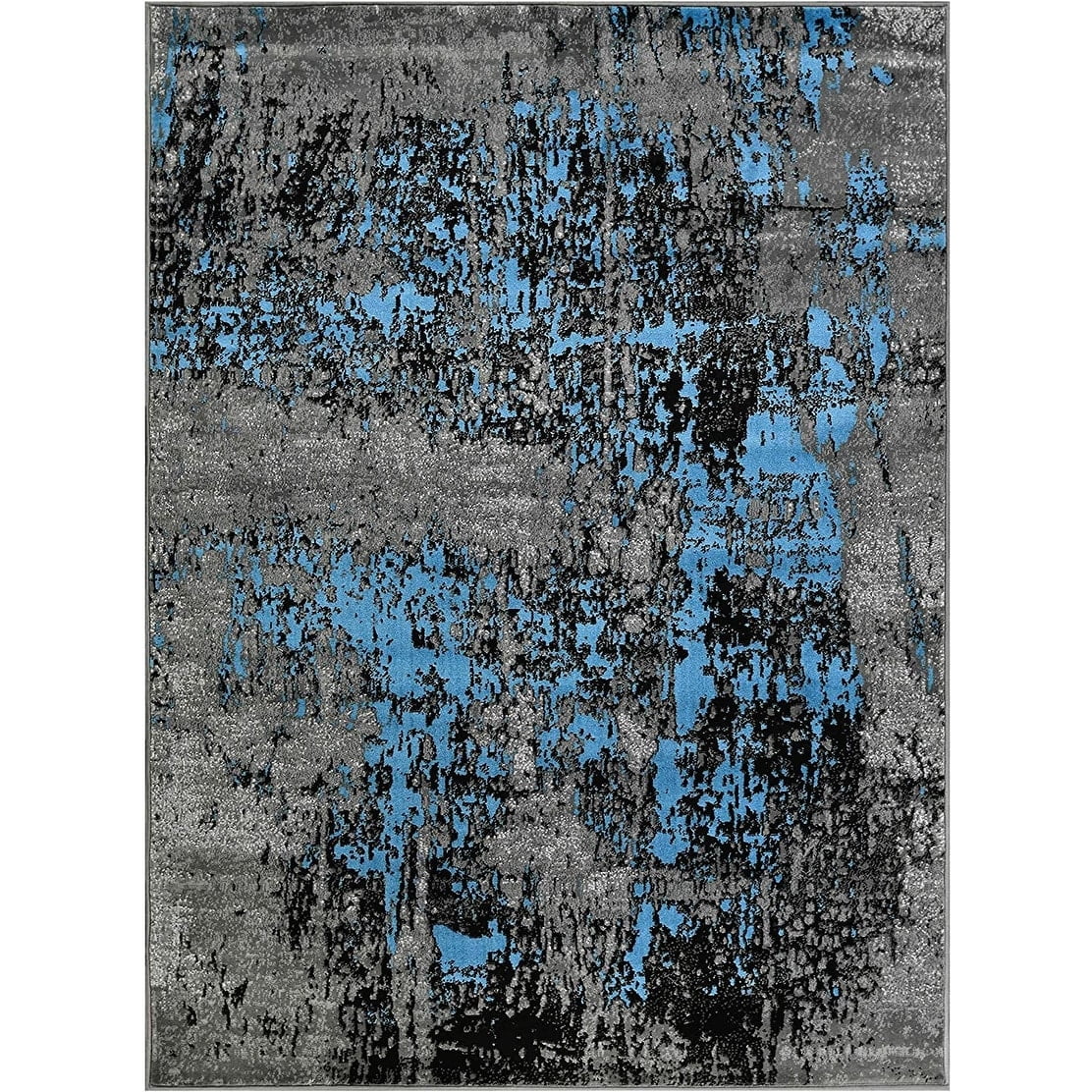 HR HANDCRAFT RUGS HR Modern Contemporary Abstract Area Rug Denim - 7'8 ...
