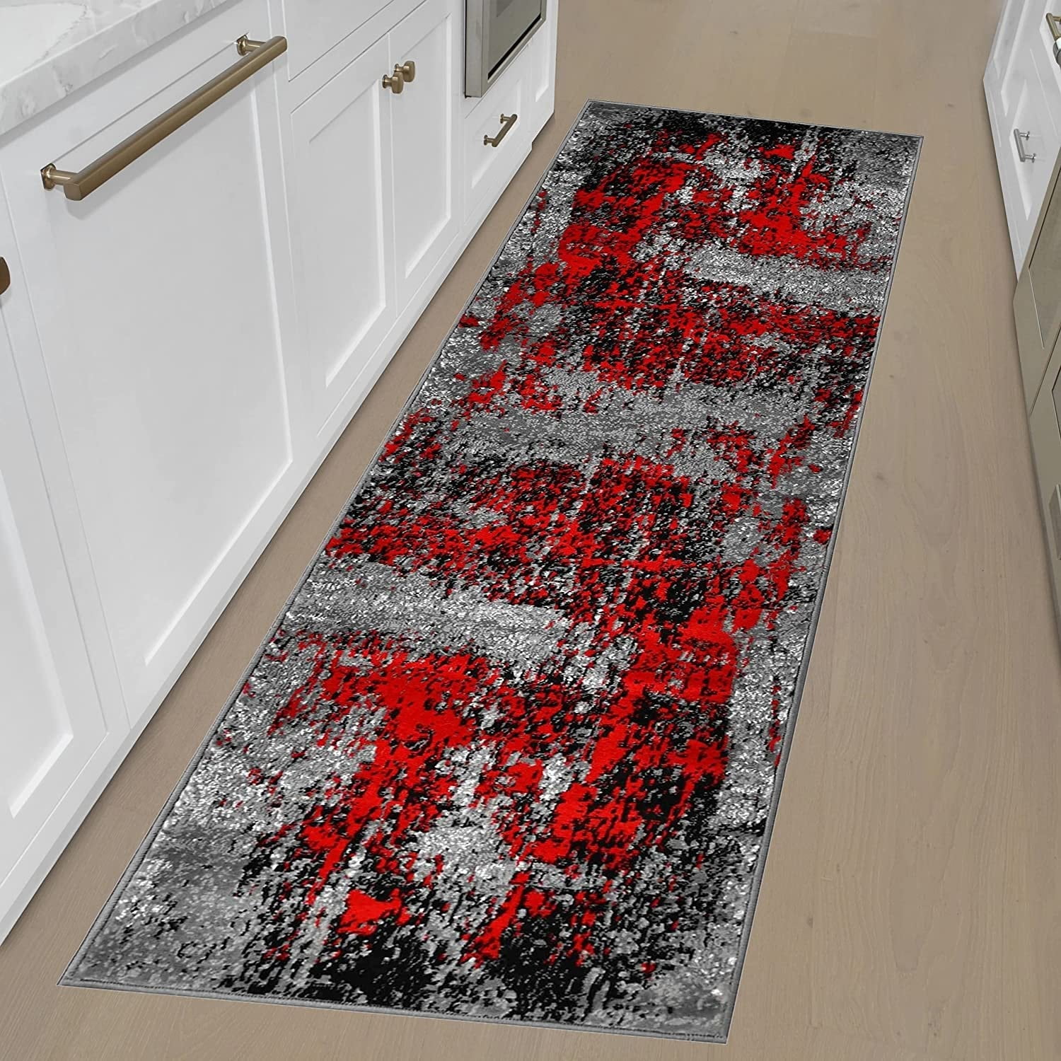 HR HANDCRAFT RUGS HR Modern Contemporary Abstract Area Rug Lava - 2' X ...