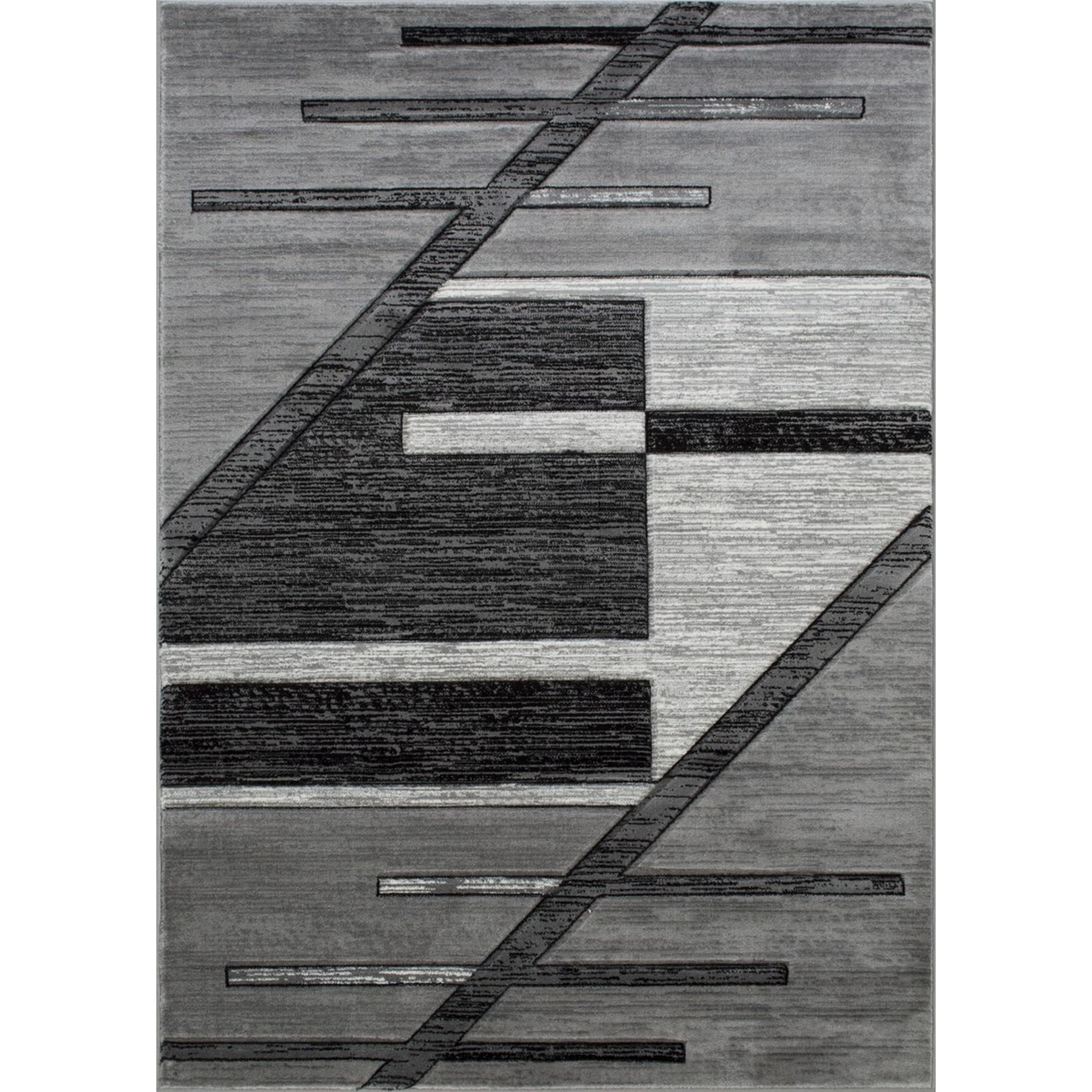 HR HANDCRAFT RUGS HR Monochromatic/Linear Design Contemporary Hand ...