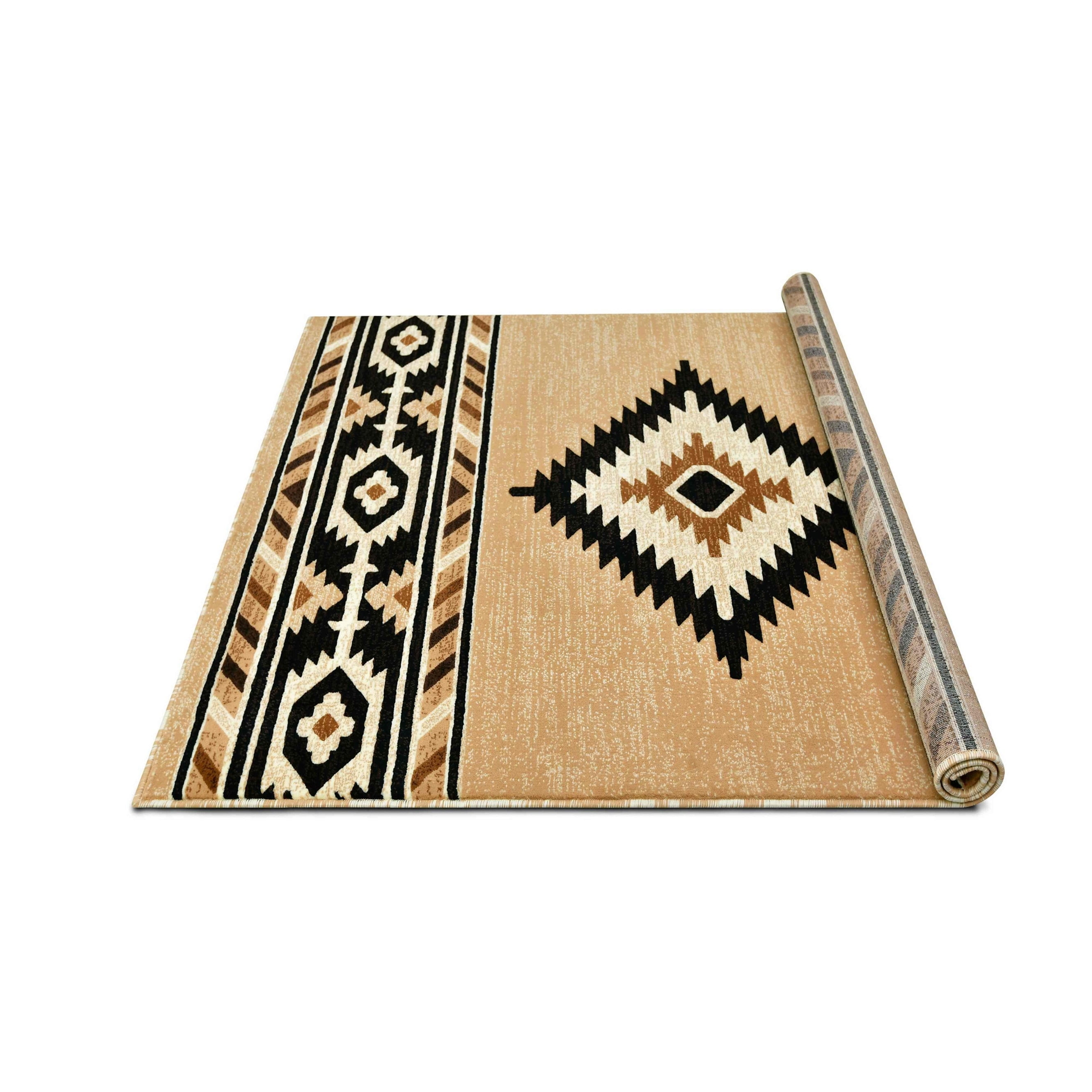 HR HANDCRAFT RUGS HR Southwestern Rugs for Cabin Tribal Medallion ...