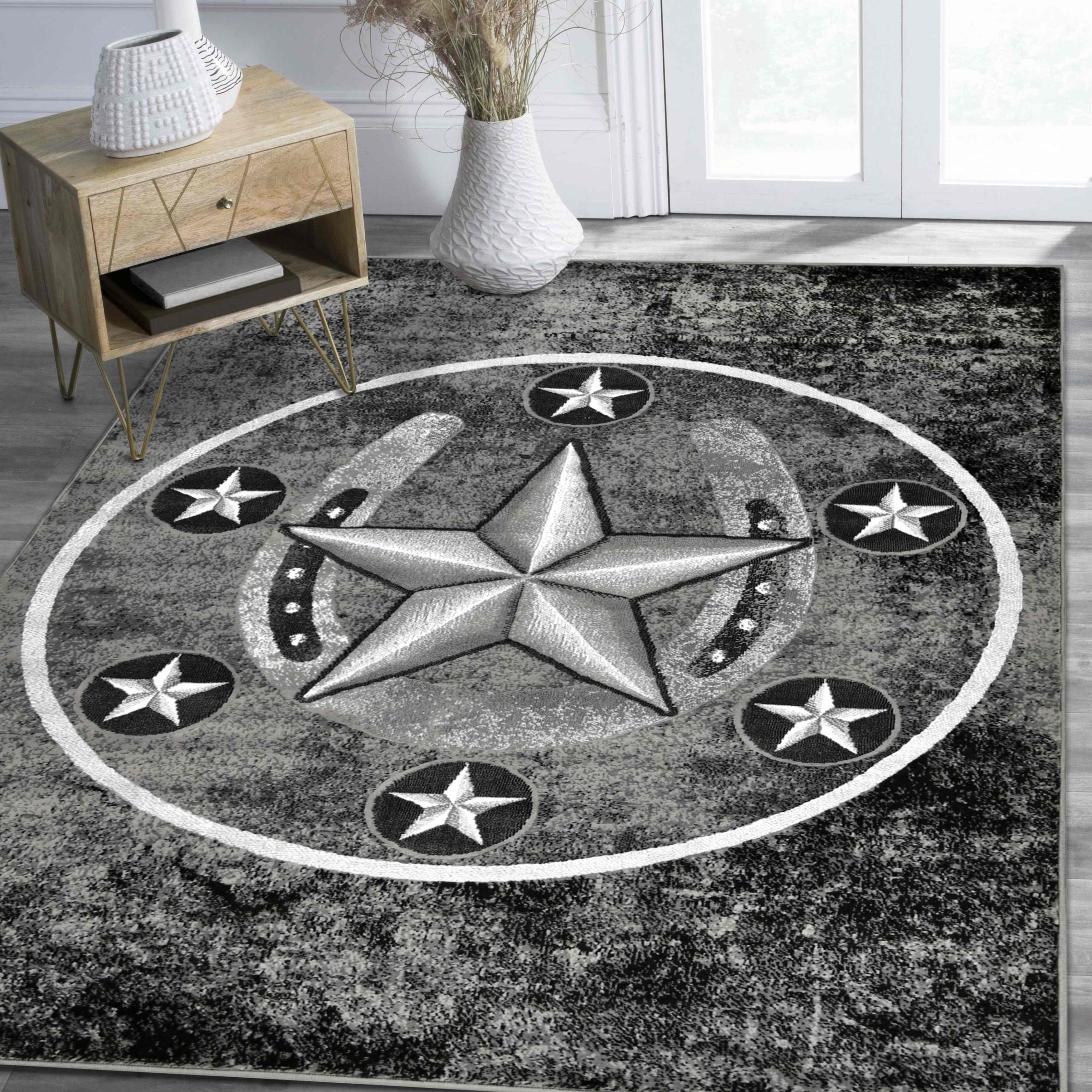 HR HANDCRAFT RUGS HR Texas Star, Cowboy Area Rug Texas Western Star ...