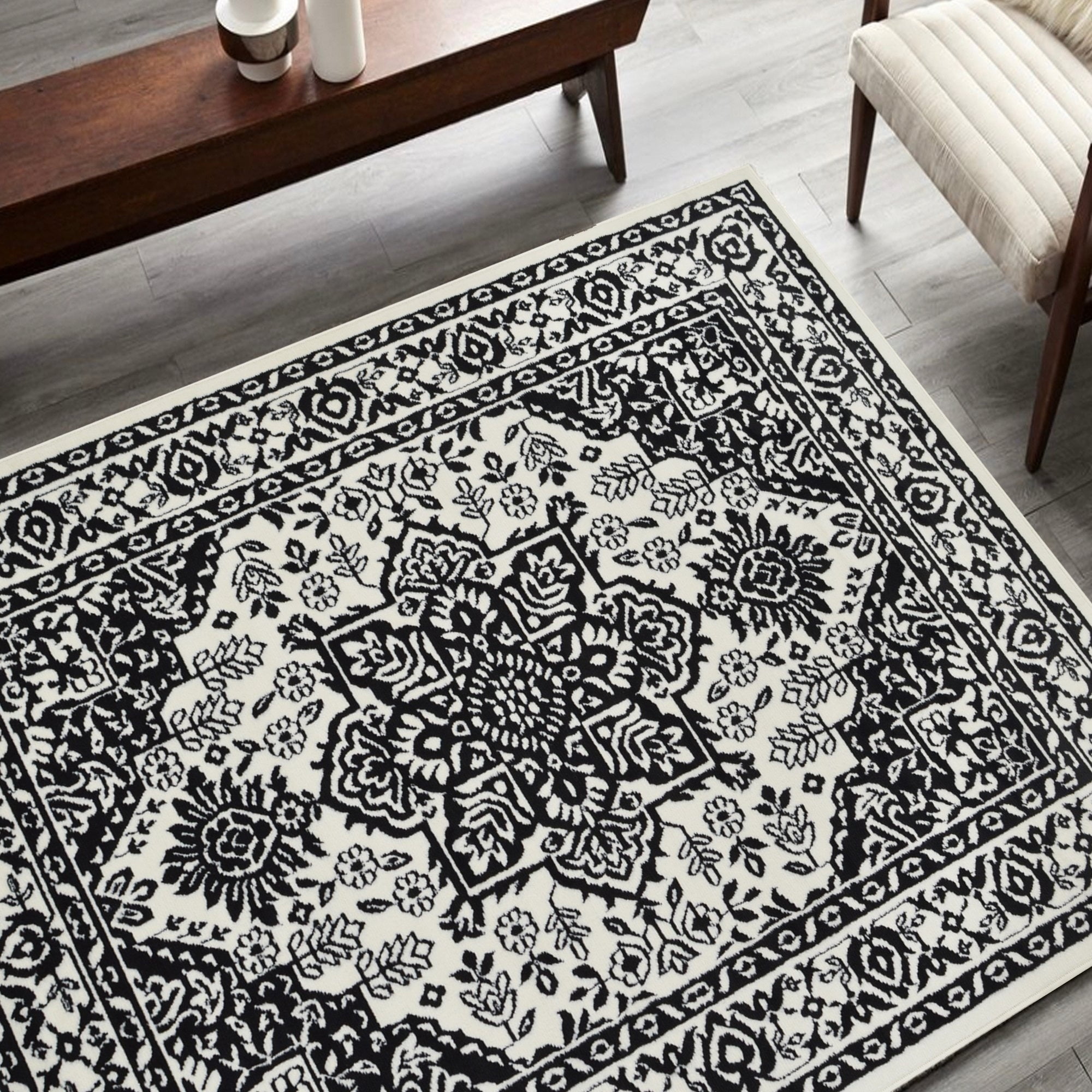 HR HANDCRAFT RUGS HR Traditional Rug for Living Room Antiqued Oriental ...