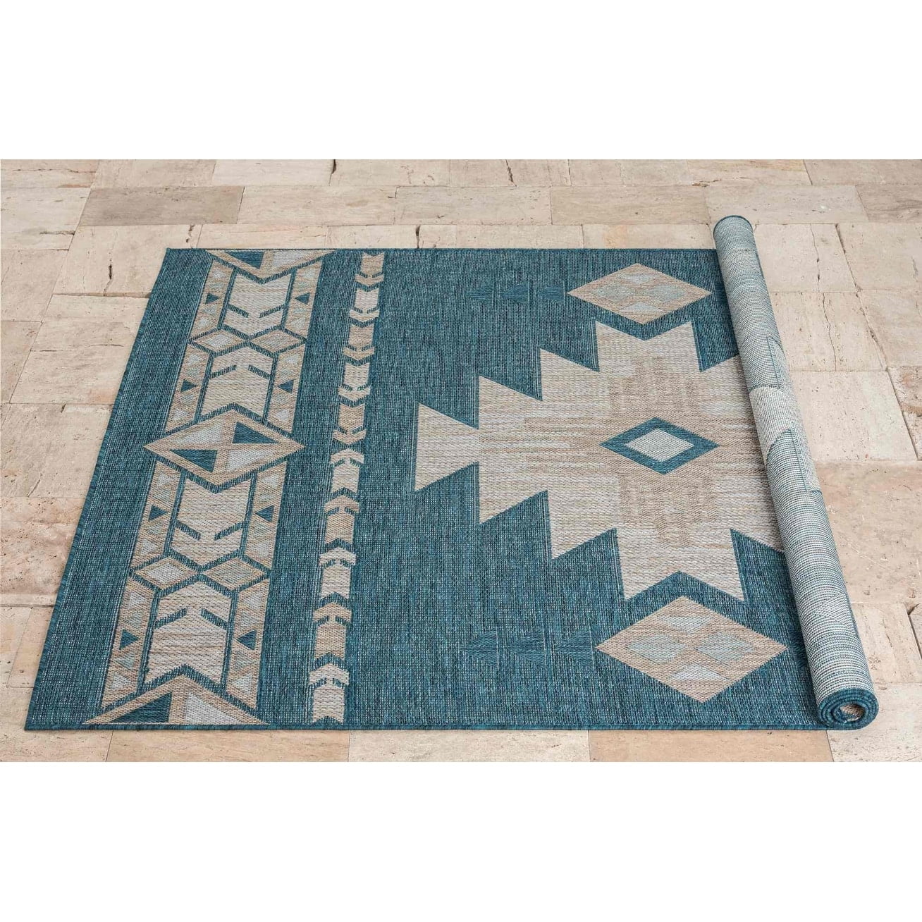HR HANDCRAFT RUGS HR Waterproof Southwestern Outdoor Rug - Mold, Rot ...