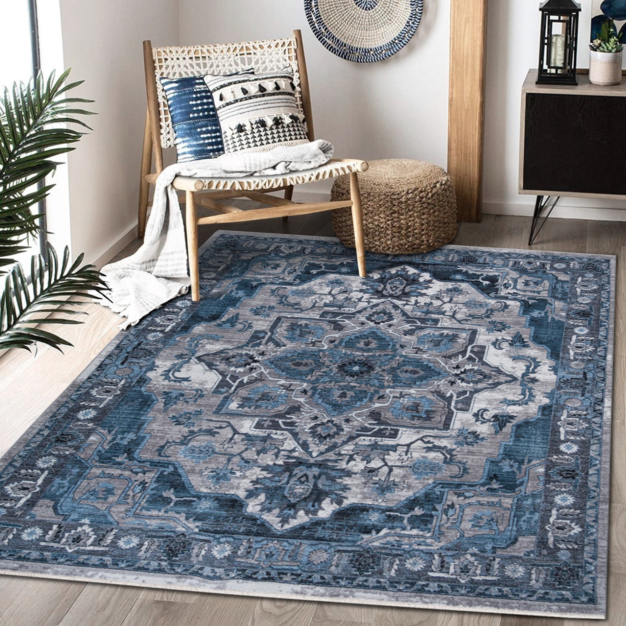 HR HANDCRAFT RUGS, Traditional Rug for Living Room Antiqued Oriental ...