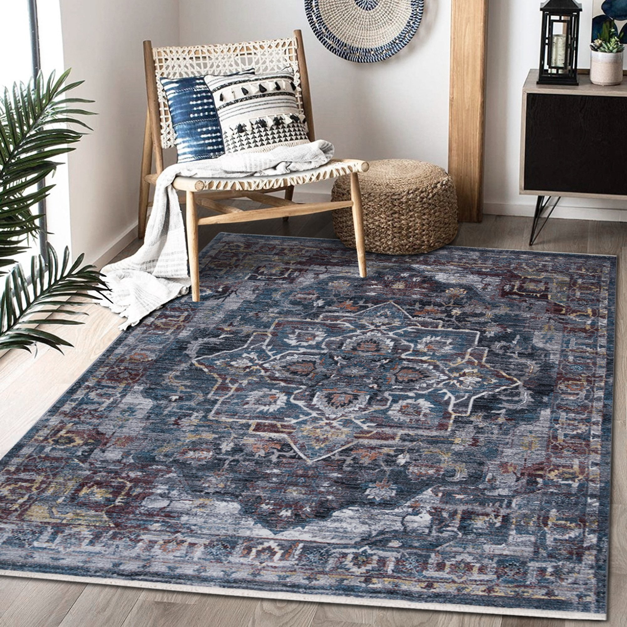 HR HANDCRAFT RUGS, Traditional Rug for Living Room Antiqued Oriental ...