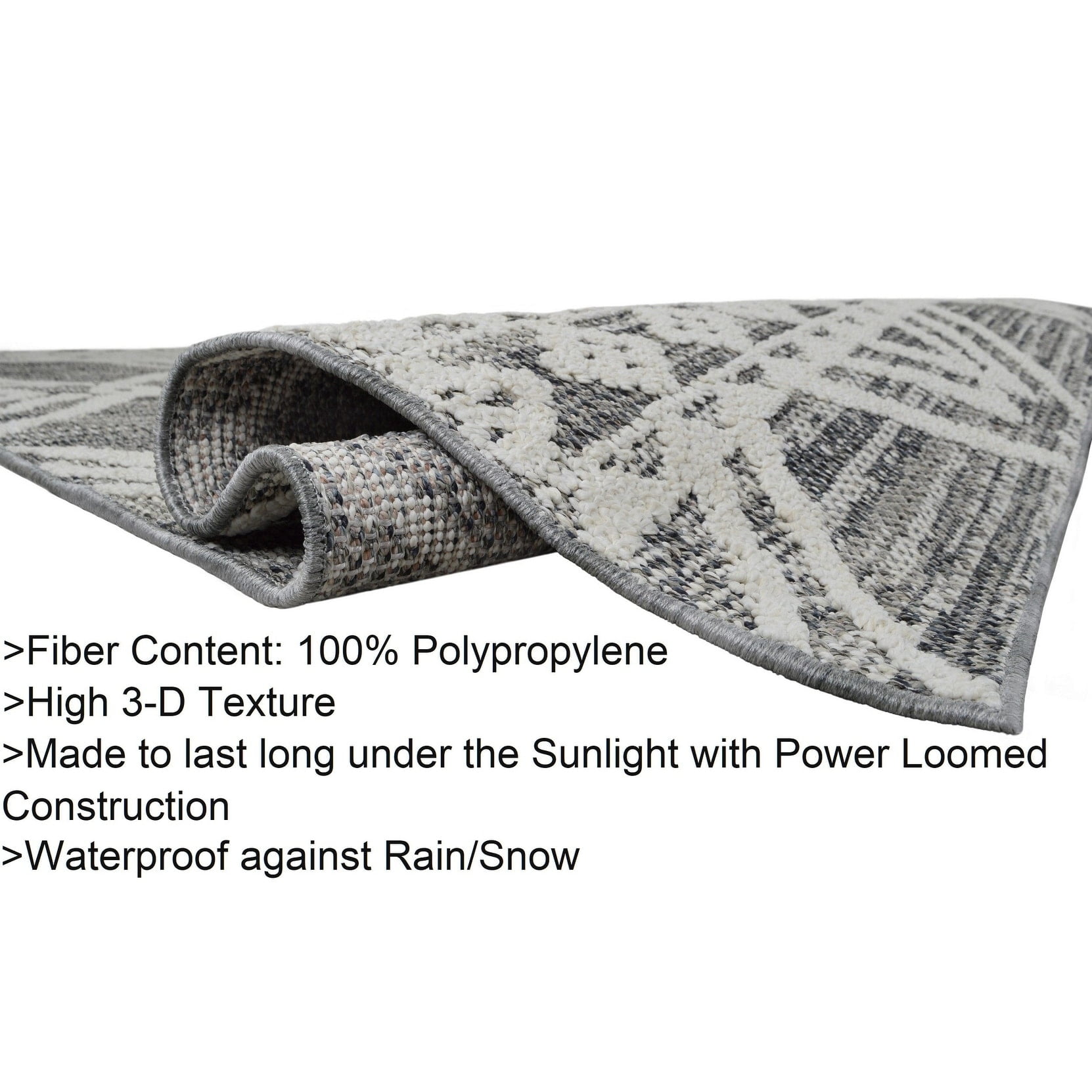 Handcraft Rugs HR Indoor/Outdoor Rugs Striped Pattern Gray Outdoor ...