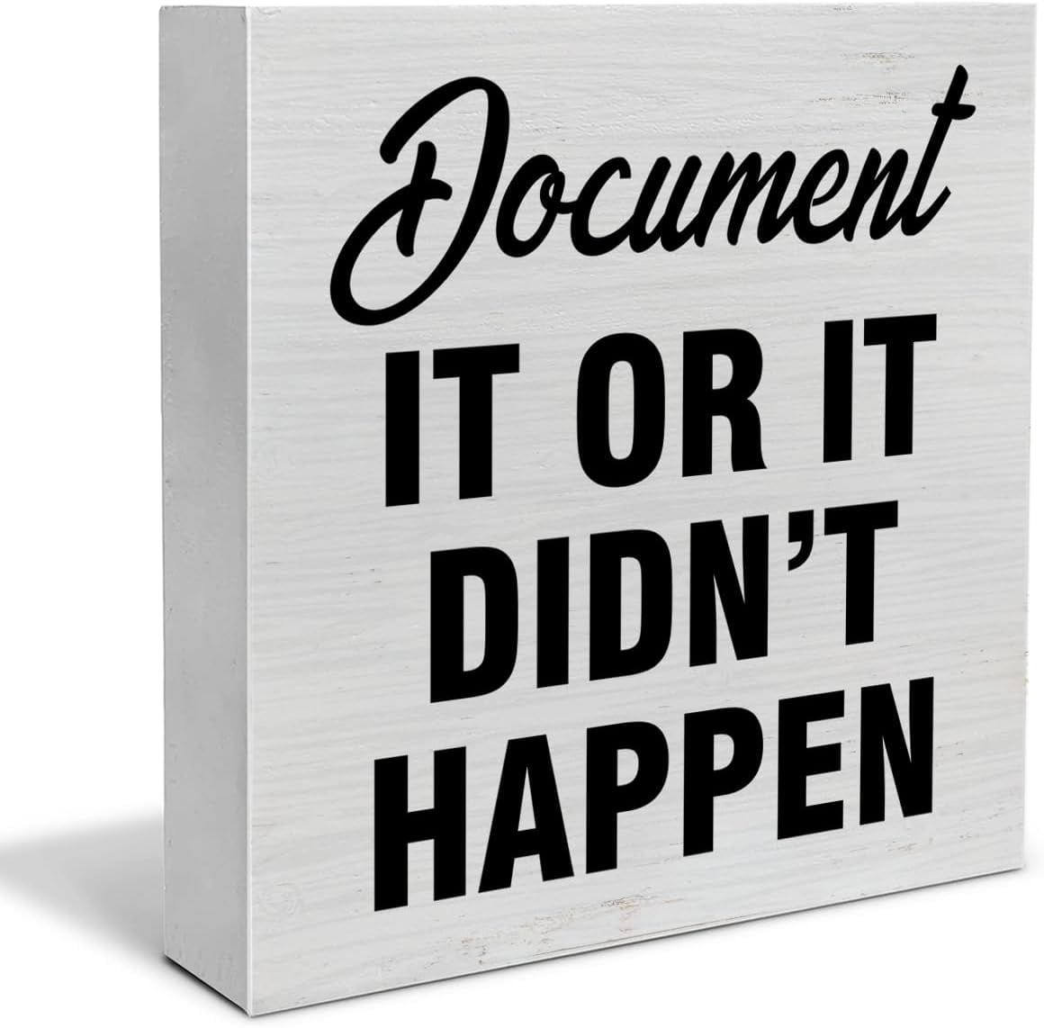 HR Office Decor Document It or It Didn’t Happen Wooden Sign Home Office ...