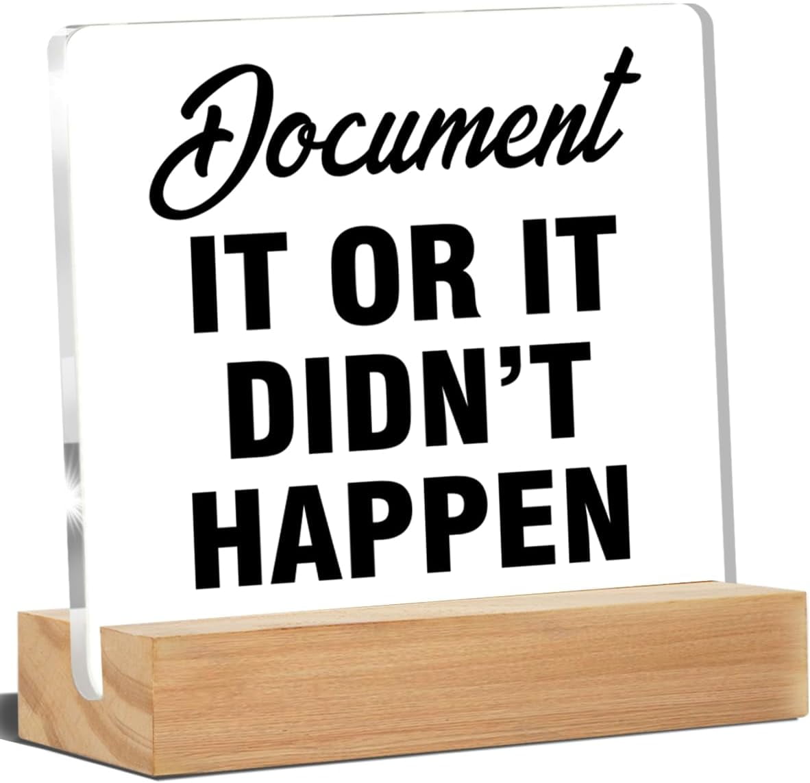 HR Office Decor, Funny Office Desk Signs Document It or It Didn’t ...