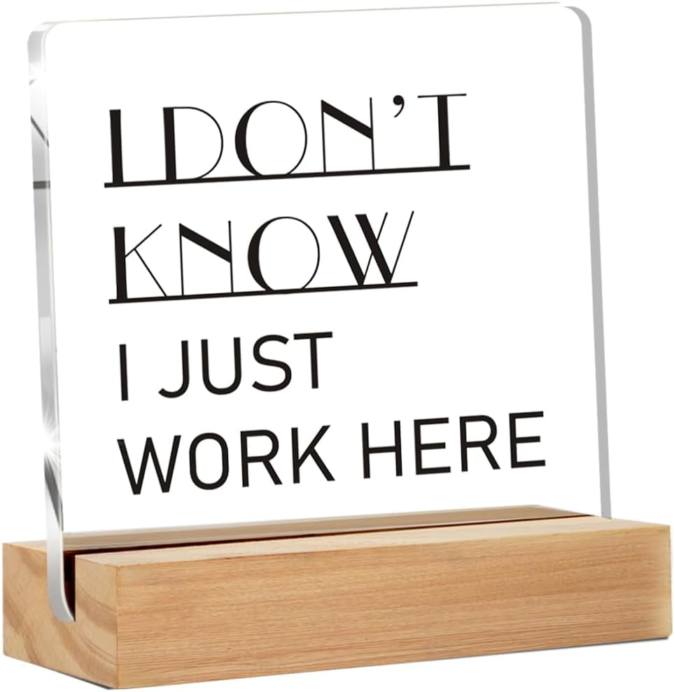 HR Office Decor, HR Office Desk Signs I Don't Know I Just Work Here ...