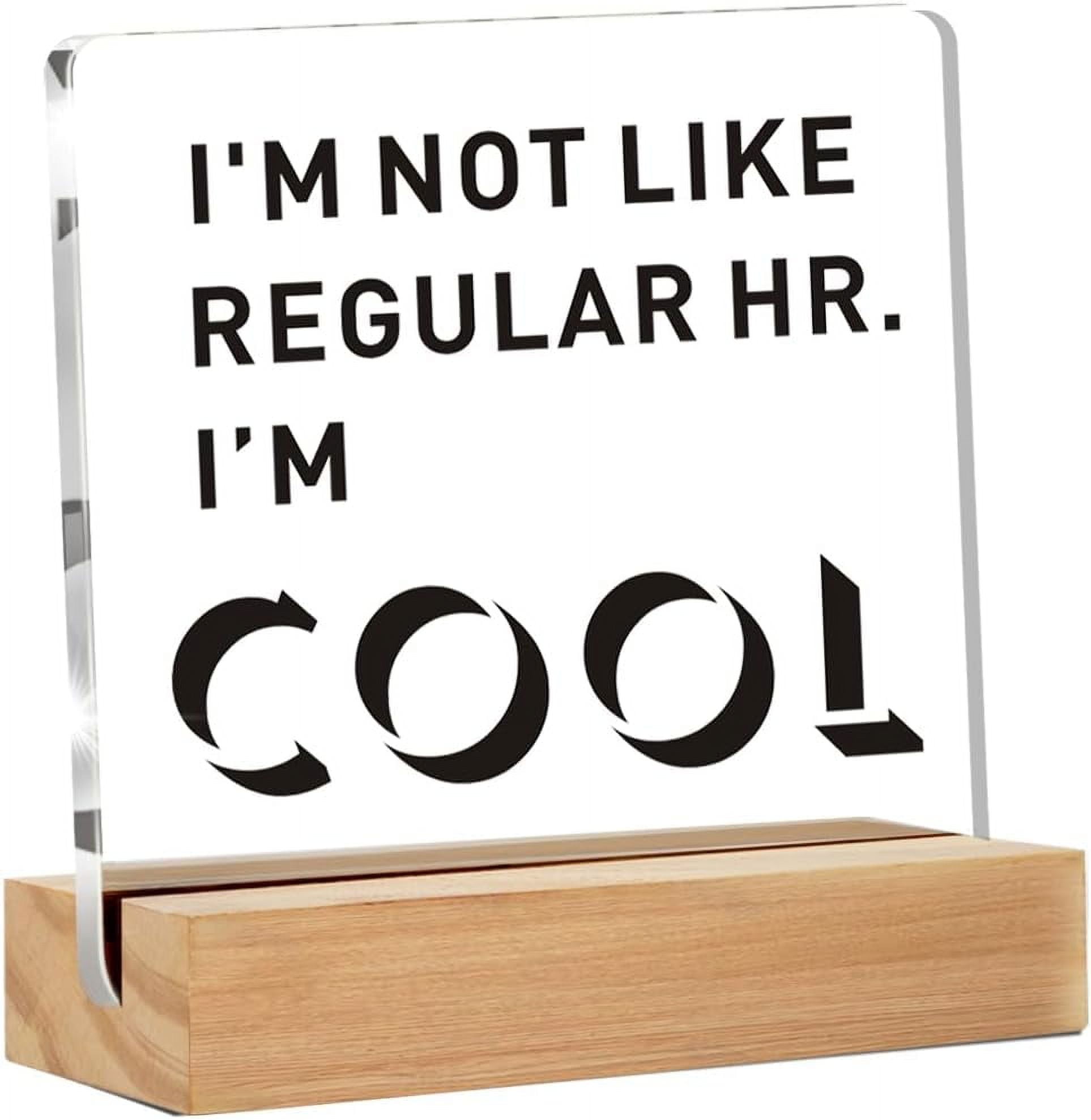 HR Office Decor, HR Office Desk Signs I'm Not Like Regular HR I'm Cool ...