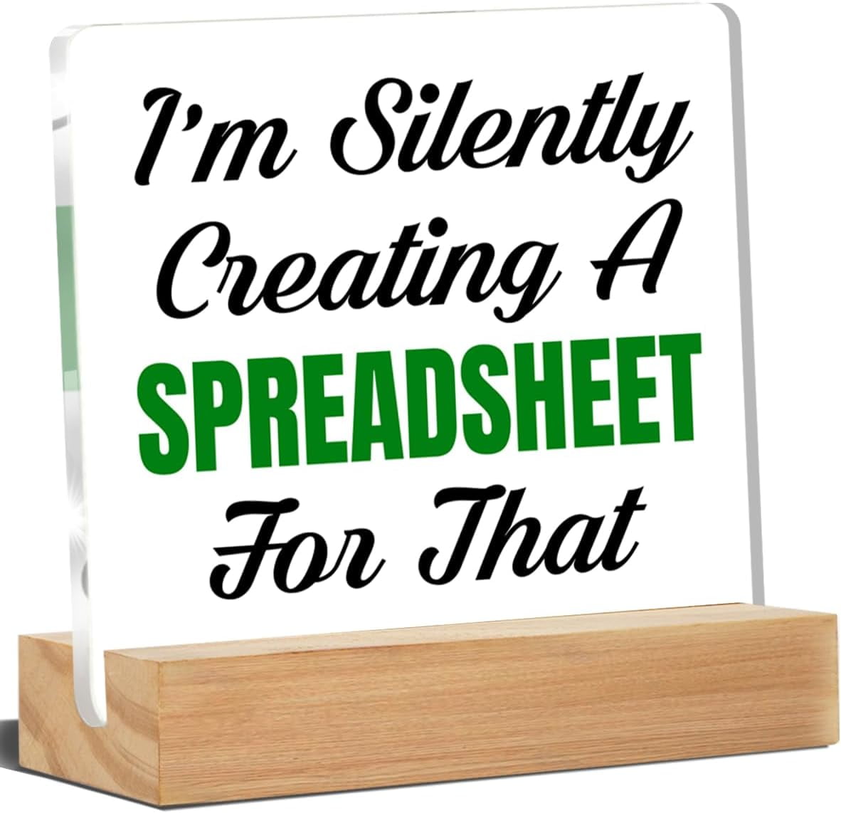 HR Office Decor, Office Desk Signs I'm Silently Creating a Spreadsheet ...