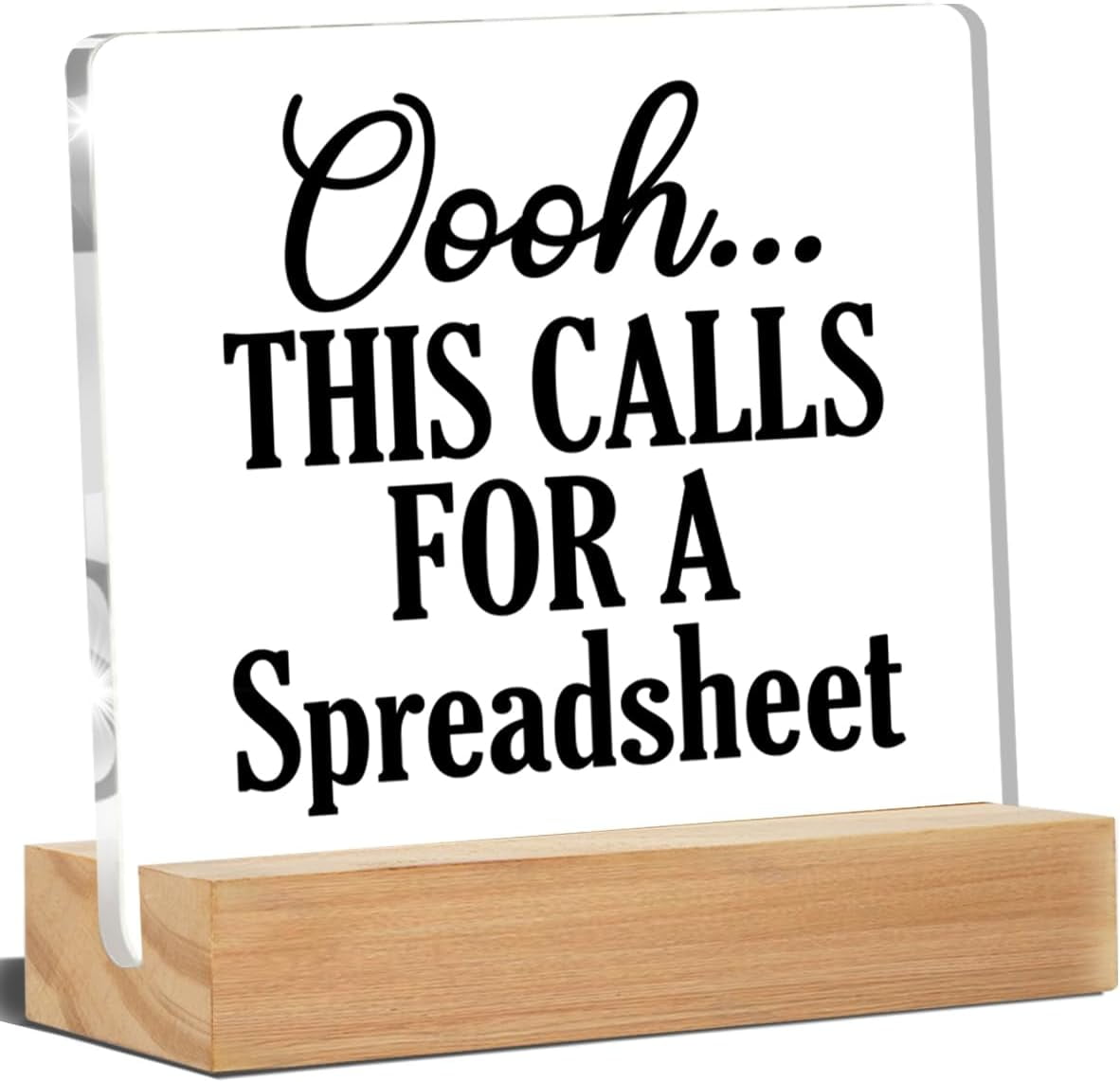 HR Office Desk Decor, Office Signs This Calls for a Spreadsheet Acrylic ...
