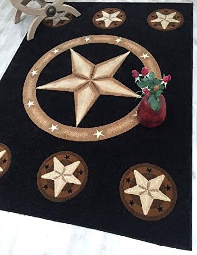 HR TEXAS STAR AREA RUG, TOW DIFFERENT SIZES, CHECK OUT THE PICTURES ...