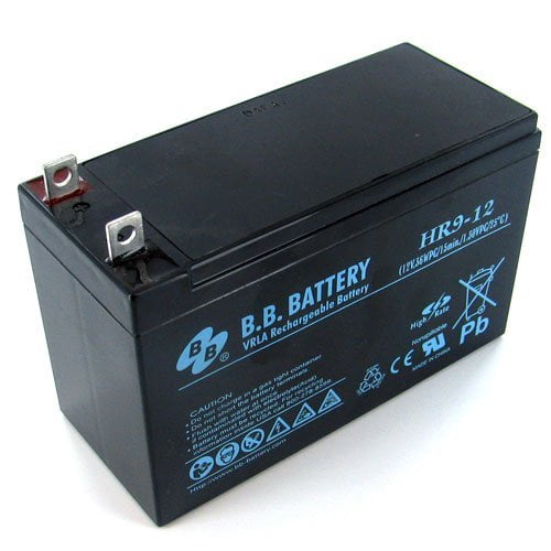 HR9-12-BO - 12V 8Ah AGM Battery with Nut and Bolt Terminal - Walmart.com