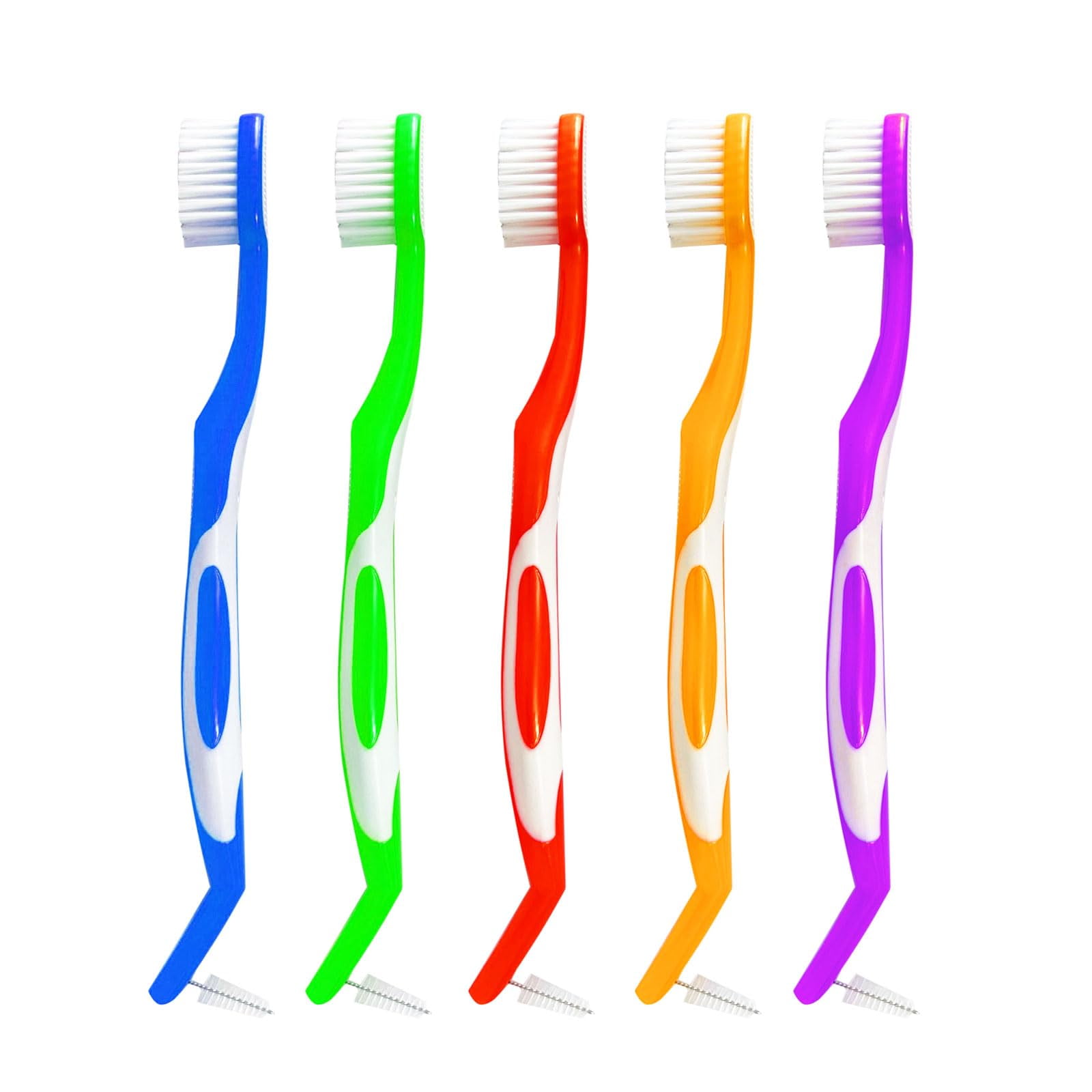 HRASY 5 Pcs Orthodontic STF9 Toothbrush Double-Ended V-Shaped Brush ...