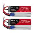 HRB 2-Pack 6S 5200mAh 22.2V LiPo Battery EC5 for RC Helicopter Airplane ...