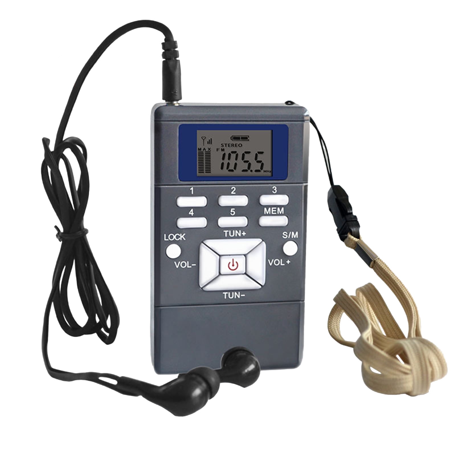 HRD-102 Digital Radio Mini LCD Display Portable Multifunctional Stereo ...