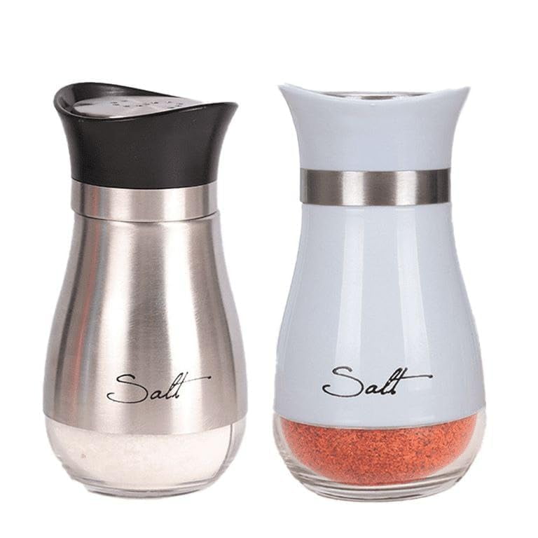 HRDR Salt Pepper Shaker Set Seasoning Masala Storage Dispenser Perfect ...