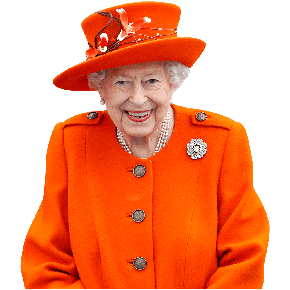 HRH The Queen (Orange Outfit)# Half Body Buddy Cutout - Walmart.com