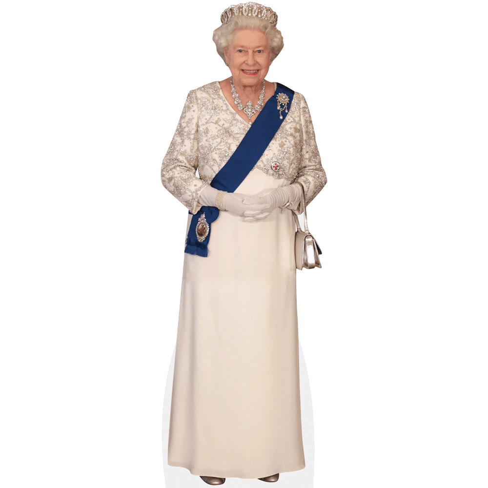 HRH The Queen (White Dress) Mini Cardboard Cutout Standee - Walmart.com