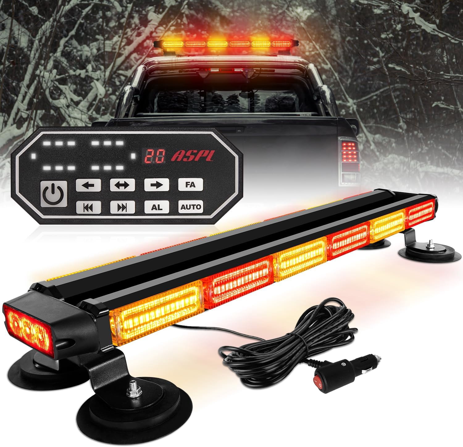 HRT 26inch 126 LED Emergency Rooftop Strobe Light Bar, with Controller ...