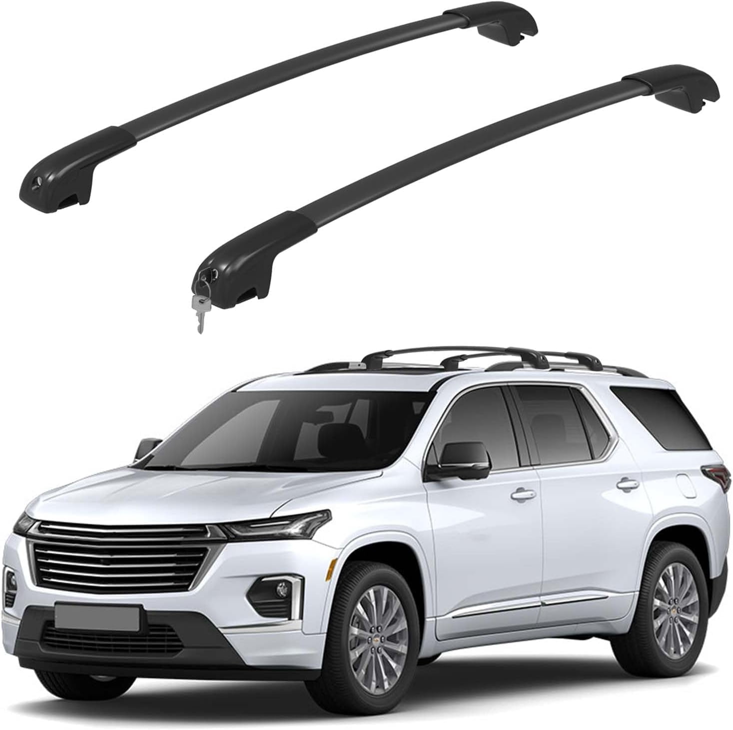 HRT 330 lb Lockable Roof Rack Cross Bars Compatible with Chevrolet ...