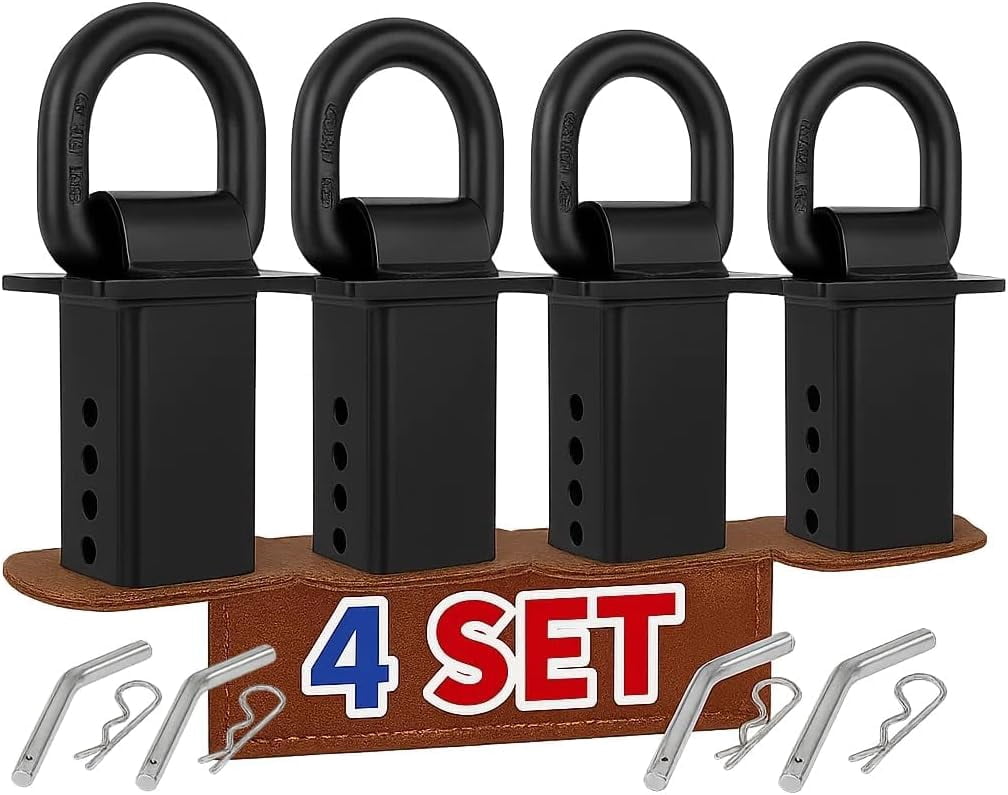 HRT 4-Pack Heavy Duty Stake Pocket D-Rings (Black) - 18,000 lbs ...