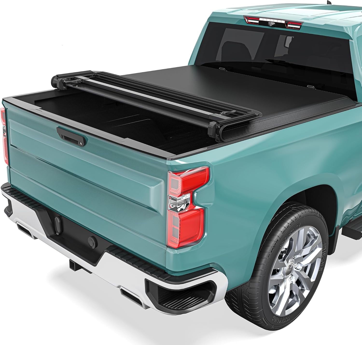 HRT Soft Quad-Fold Tonneau Cover for 2019-2026 Chevy Silverado/GMC ...