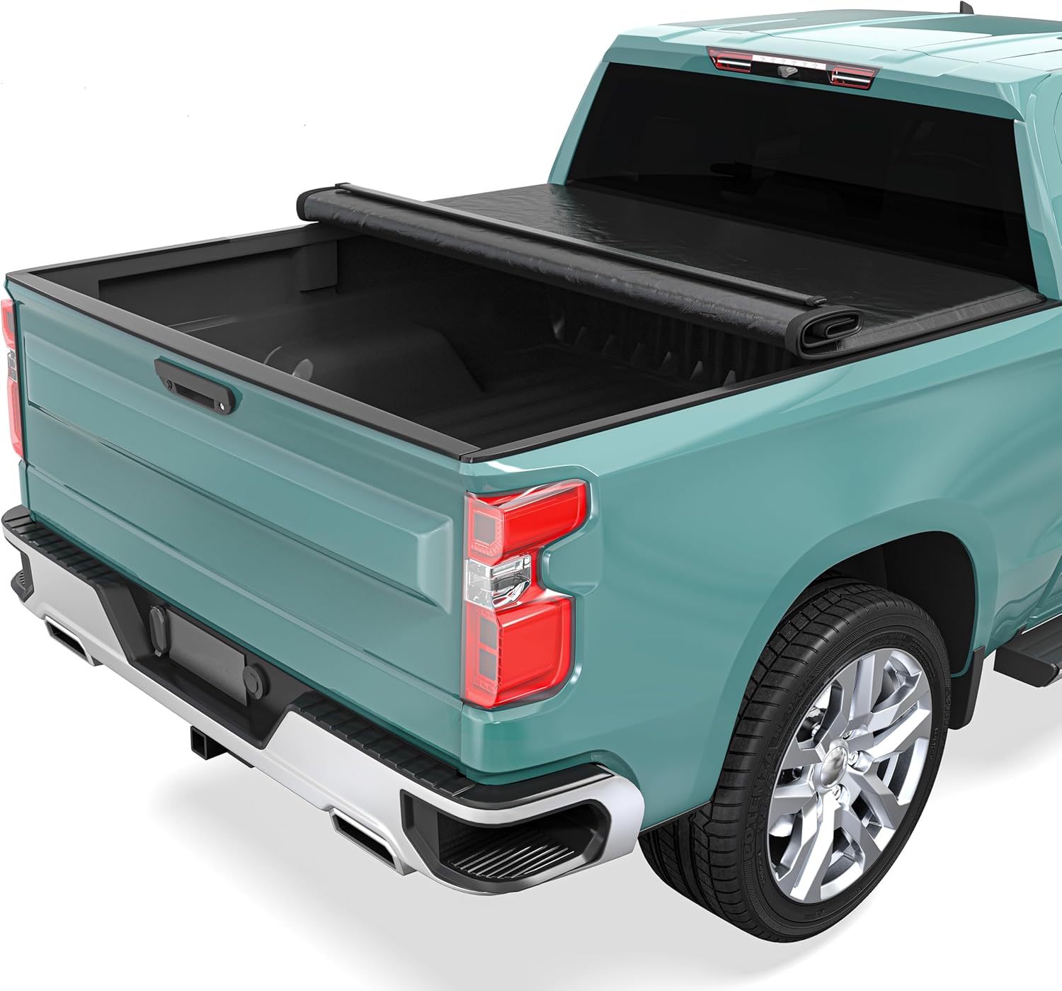 HRT Soft Roll-Up Tonneau Cover for 2020-2026 Chevy Silverado/GMC Sierra ...